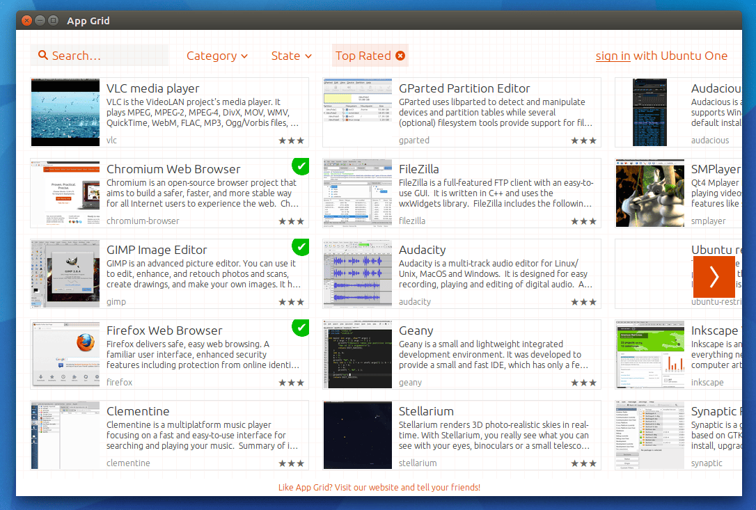 App Grid:一个优秀的Ubuntu软件中心替代品 - LinuxStory